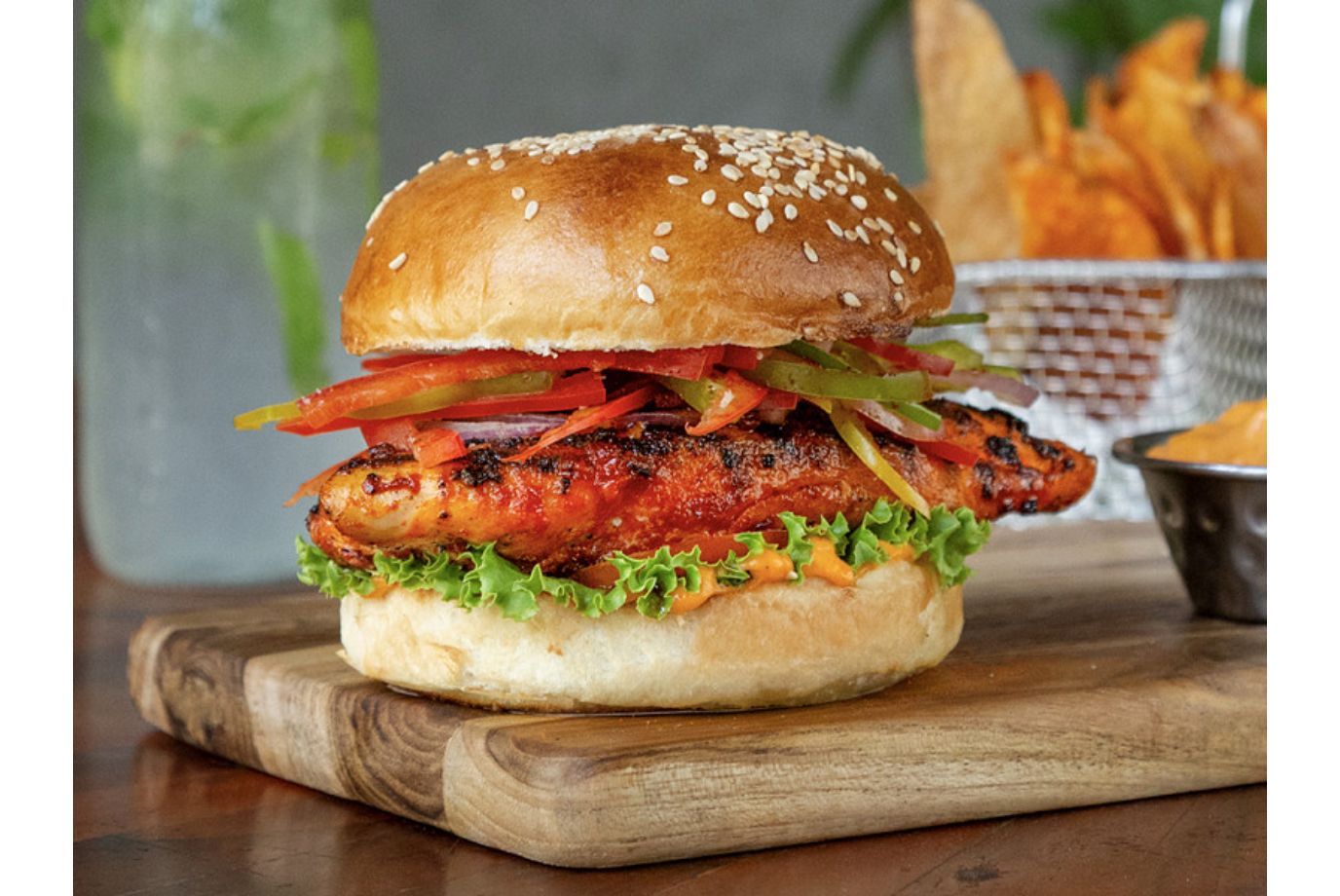Order Peri Peri Chicken Burger from Brgrmeister on EatSure