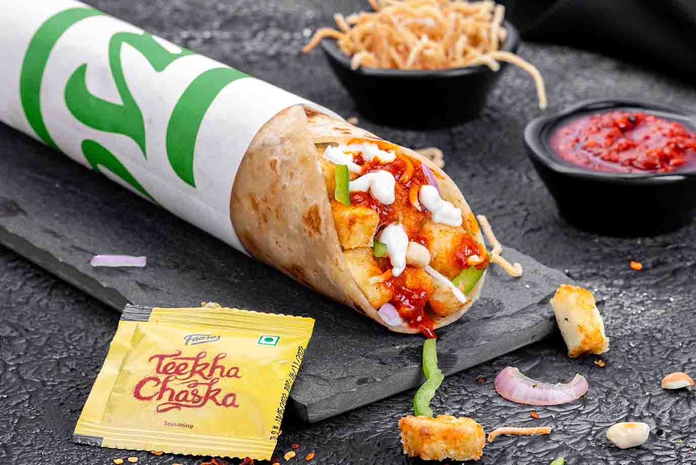 Order Newly Launched Cheese Garlic Manchurian Wrap From Faasos On Eatsure