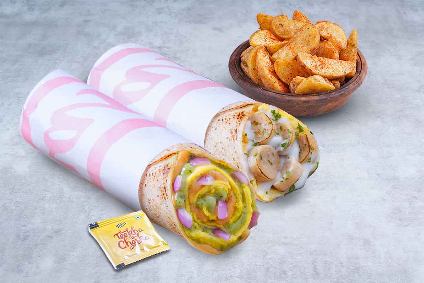 Order Double Egg Wraps With Free Wedges From Faasos On EatSure
