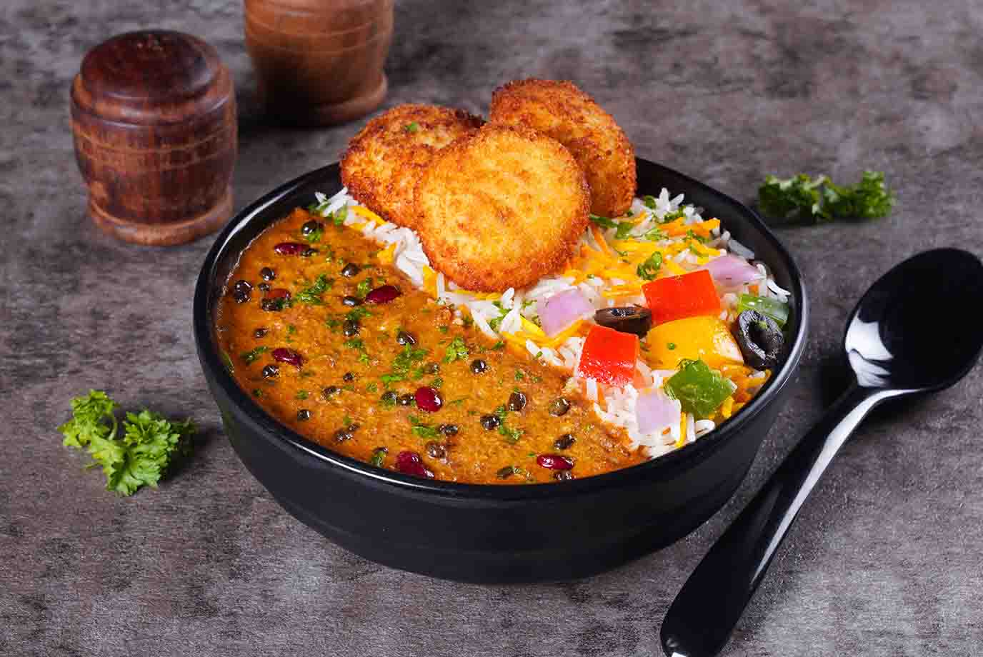 Order Dal Makhni Rice Bowl With Dahi Kebab from The Good Bowl on EatSure