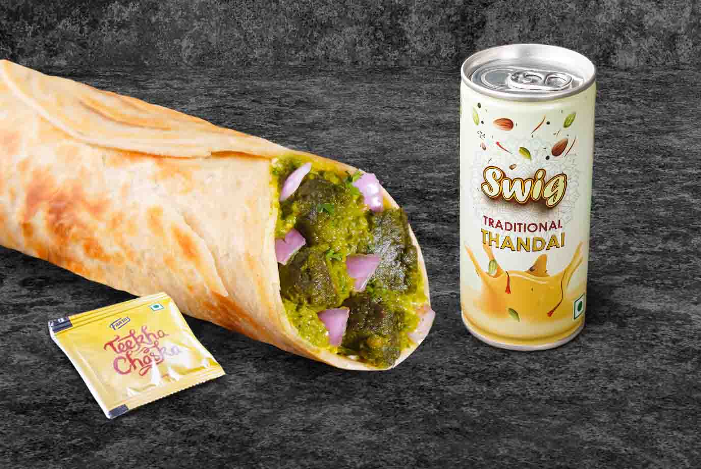 Order Classic Hara Bhara Kebab Wrap And Thandai Mini Meal From Faasos